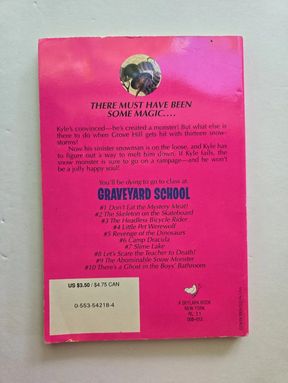 BOOK | Accents | Graveyard School 9 The Abominable Snow Monster Tom B ...